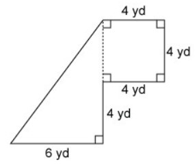 What is the Area of this Figure? 28 yd² 40 yd² 52 yd² 64 yd² ...