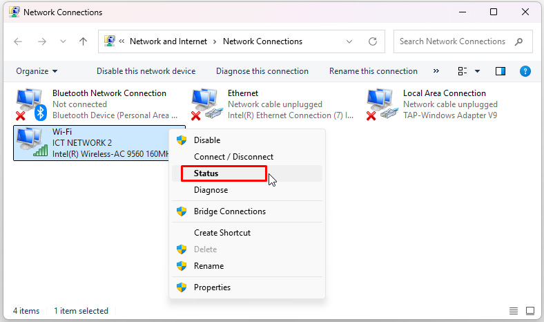 How to View WiFi Password with ncpa.cpl command | AlfinTech Computer